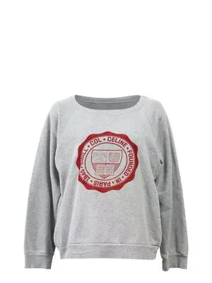 Celine Logo Crew-neck Sweatshirt - Grey
