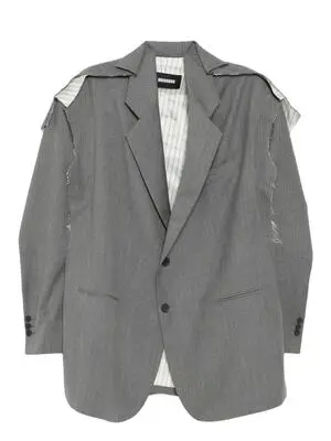 MOOHONG Deconstructed Striped Jacket - Grey