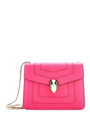BVLGARI Serpenti Forever Square Medium Shoulder Bag - Pink