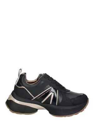 ALEXANDER SMITH Victoria Panelled Platform Sneakers - Black