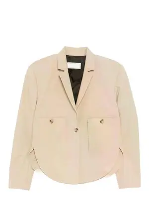 LITKOVSKA Curved-hem Jacket - Neutrals