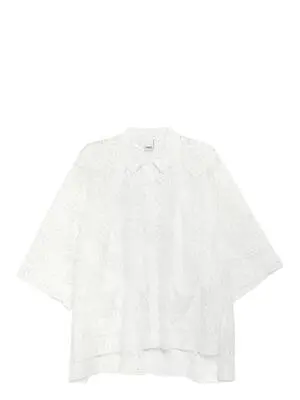 GDEL BY GAZE DE LIN Square Lace Shirt - White