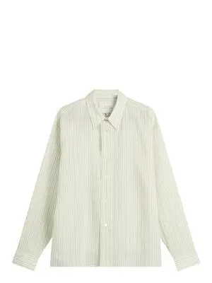 Studio Nicholson Hal Cotton Silk Stripe Shirt - Parchment