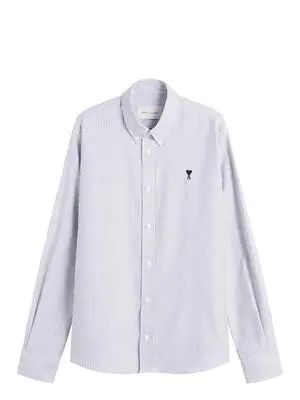 Ami Contrasted Adc Classic Shirt - Noir/blanc Naturel