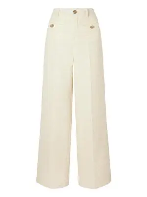 Gucci Wide-leg Cotton-tweed Pants - Neutrals