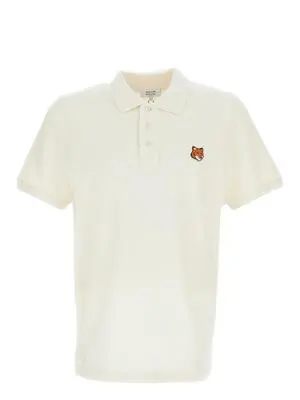 Maison Kitsuné Fox Head Regular Polo Shirt - Beige