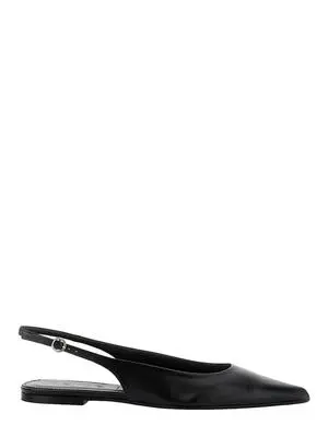 AeydĒ Annora Nappa Leather Slingbacks - Black