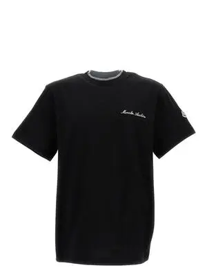 Moncler Embroidered Logo T-shirt - Black