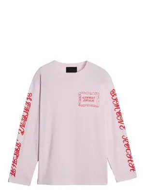 Simone Rocha Long Sleeve Top With Graphic Print - Rose