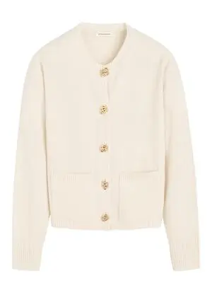 BY MALENE BIRGER Veronika Wool Cardigan - Soft White