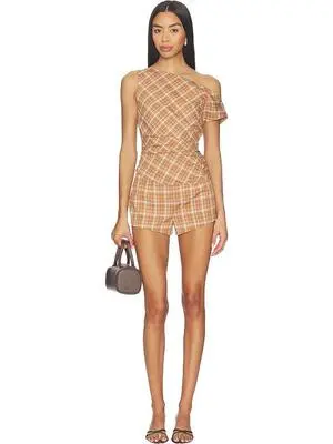 Superdown Torie Short Set - Brown