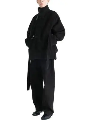 LEMAIRE Belted Duffle Coat - Black