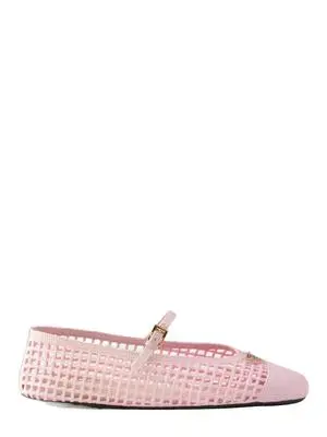 Prada Crochet Ballet Flats - Pink