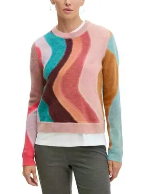 Paul Smith Wave-pattern Sweater - Pink
