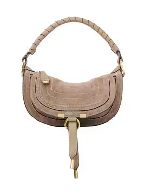 Chloé Mini Marcie Topstitch Detail Handle Tote Bag - Neutrals
