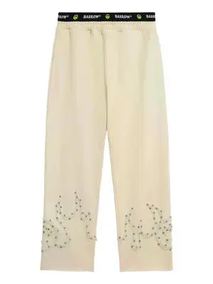 BARROW Embellished Logo-waistband Trousers - Neutrals