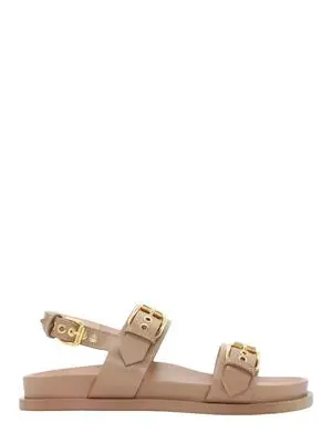 Agl Cristina Double-buckle Sandals - Neutrals
