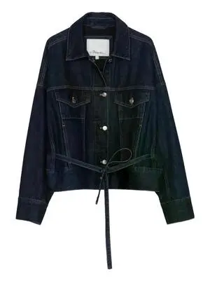 3.1 Phillip Lim Tie-waist Cotton Jacket - Blue