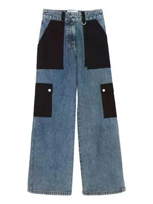 3.1 Phillip Lim Panelled Wide Leg Jeans - Blue