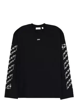 Off-White Long-sleeve Graphic T-shirt - Black