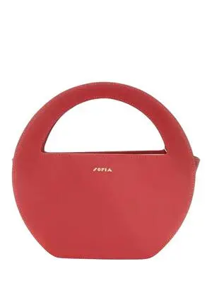 SOFIA Mini Edda Round Tote Bag - Red
