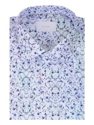 Eton Floral-print Shirt - Blue