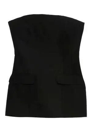 TOTEME Strapless Pocket Top - Black