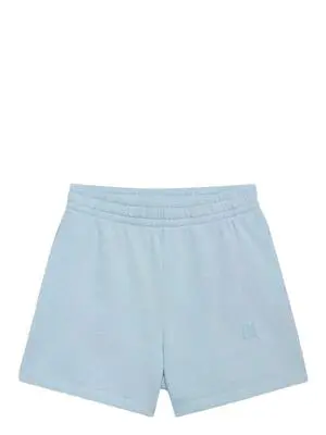ANINE BING Framed Monogram Shorts Blue