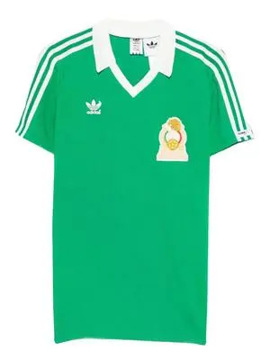 Adidas V-neck Striped T-shirt - Green