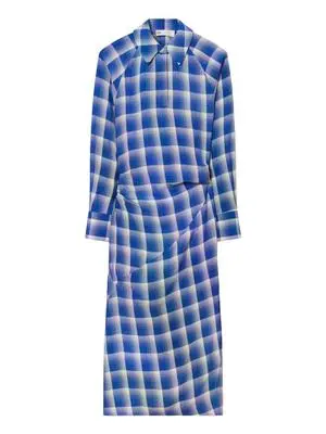 Tory Burch Plaid Shirtdress - Blue