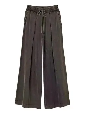 TWINSET Cotton Palazzo Trousers - Black