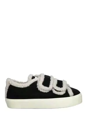 Inuikii Shearling-trim Sneakers - Black