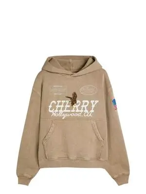 CHERRY LA Eagle-print Hoodie - Neutrals