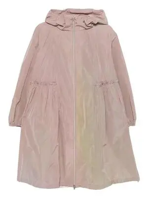 Herno Ruffled-trim Hooded Parka - Pink