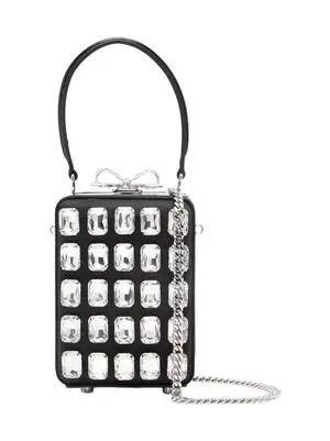 SELF-PORTRAIT Micro Crystal-embellished Tote Bag - Black