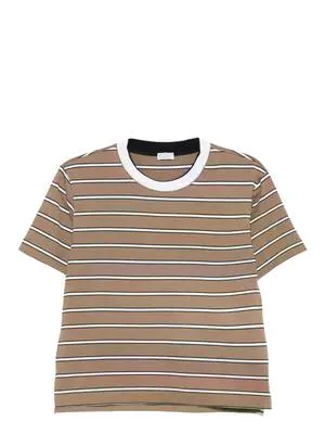 Brunello Cucinelli Striped T-shirt - Brown