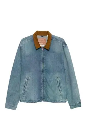 LEVI'S Textured-collar Zip-up Jacket - Blue