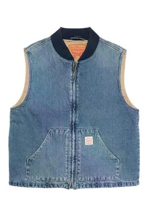 LEVI'S Zip-up Sleeveless Gilet - Blue