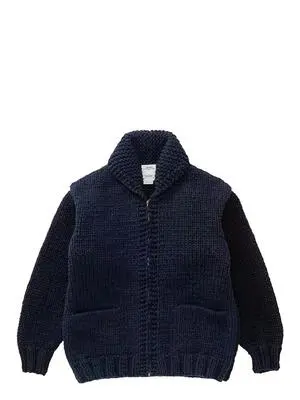 Visvim Zip Shawl-collar Cardigan - Blue