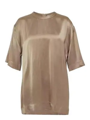 TOTEME Satin T-shirt - Neutrals