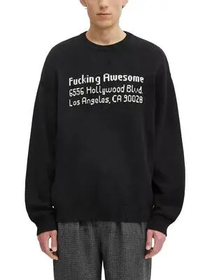 FUCKING AWESOME Graphic Crew-neck Sweater - Black
