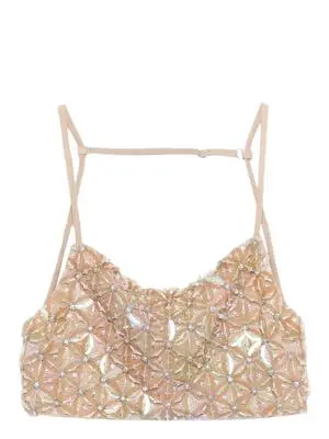 P.A.R.O.S.H Embellished Cropped Top