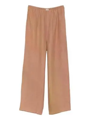 BASERANGE Elasticated-waistband Trousers - Brown