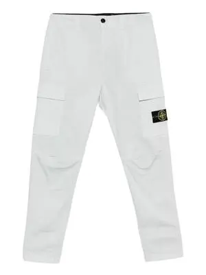Stone Island Cargo Logo-patch Trousers - Blue