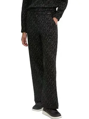 NEWLAND Geometric-pattern Trousers - Black