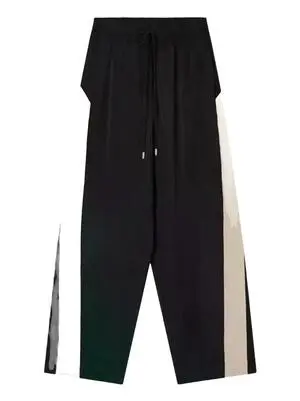 LEE MATHEWS Alexia Color-block Track Pants - Black