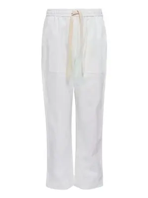 LEE MATHEWS Cotton Drawstring Trousers - White