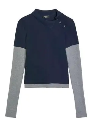 A.W.A.K.E. Mode Asymmetric Polo Shirt - Blue