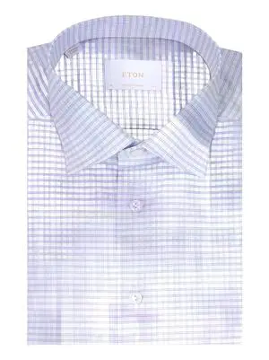 Eton Checked-pattern Button-down Shirt - White