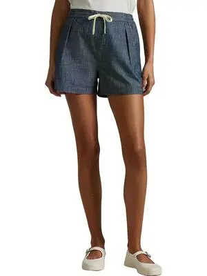 Polo Ralph Lauren Pleated Drawstring Shorts - Blue